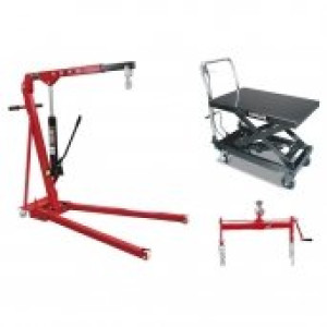 Hydraulic engine cranes / lift tables